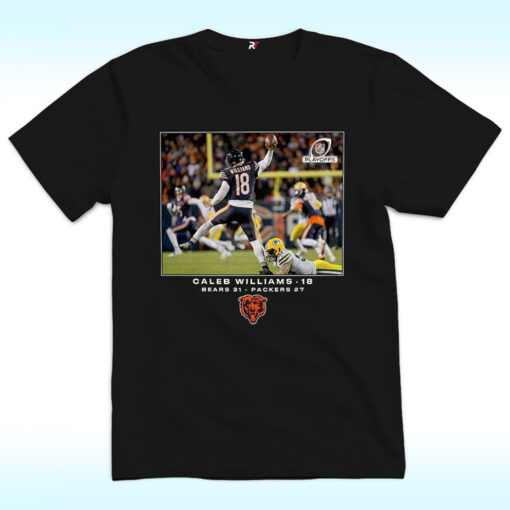 Caleb Williams Flash Features Wild Card, Bears 31, Packers 27 Shirt ...